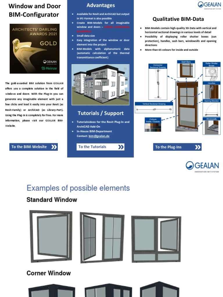 Window and Door BIM-Configurator For Revit and ArchiCAD | PDF | Window ...