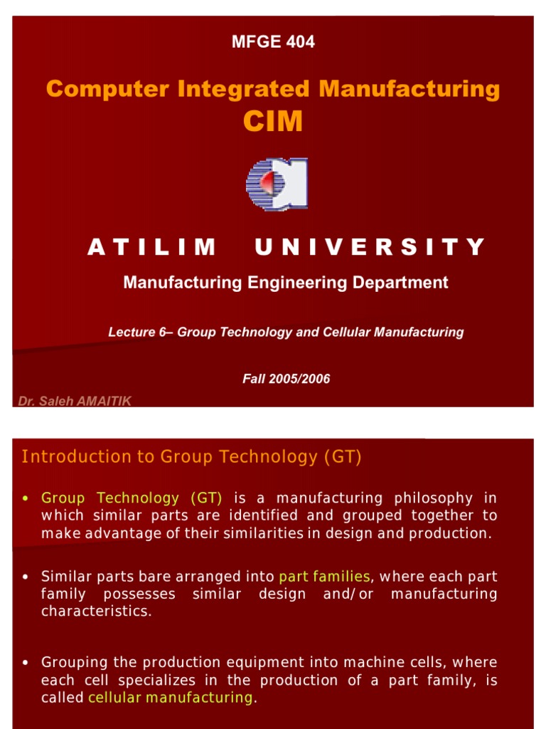 Group Technology and Cellular Manufacturing-I | PDF | Shape ...