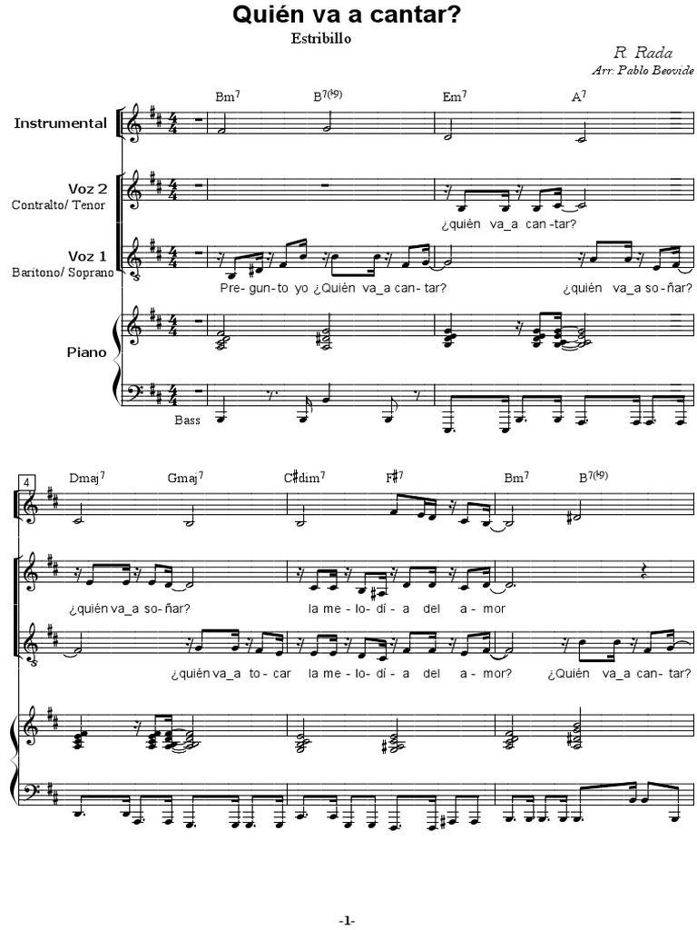 Quien Va A Cantar | PDF