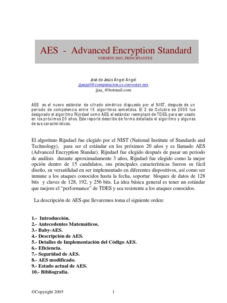 Criptografia - AES | PDF