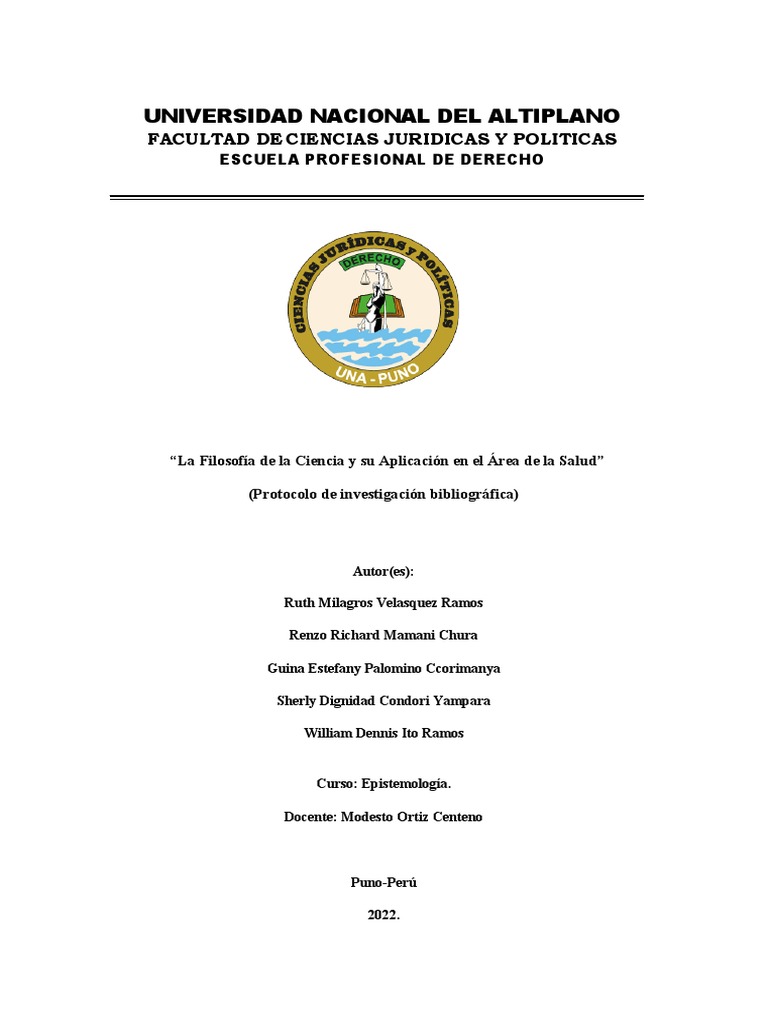 Borrador de Protocolo o Anteproyecto - Version Finall | PDF | Karl Popper | Método científico