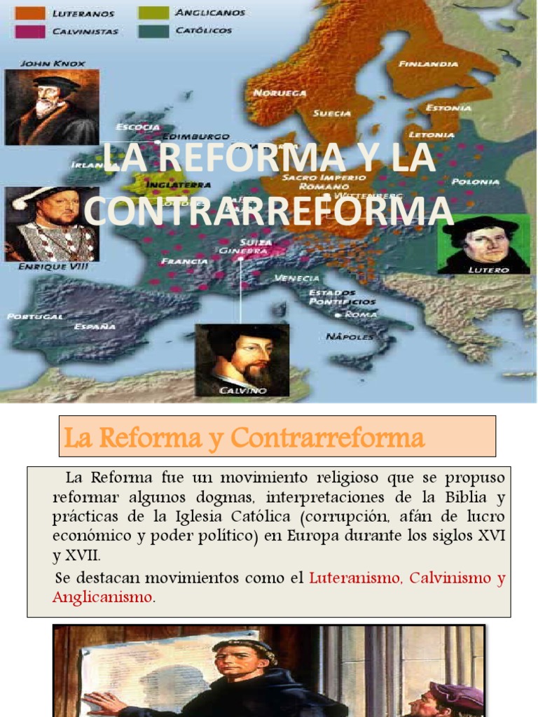 Reforma y Contrarreforma Religiosa | PDF | Martin Luther | Iglesia Católica