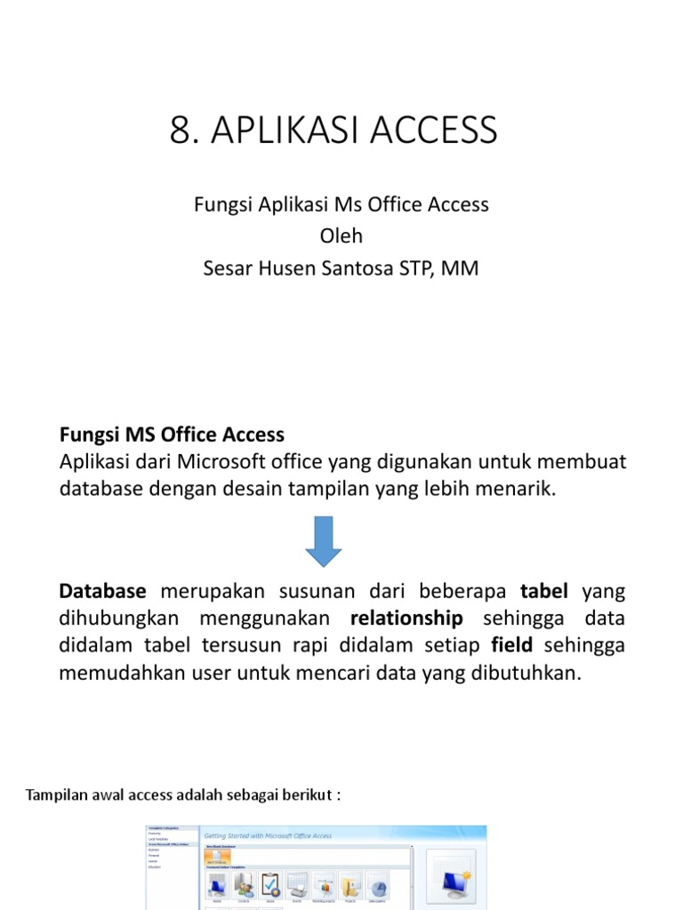 Pertemuan 8 Dan 9 (Fungsi MS Access) | PDF | Komputer