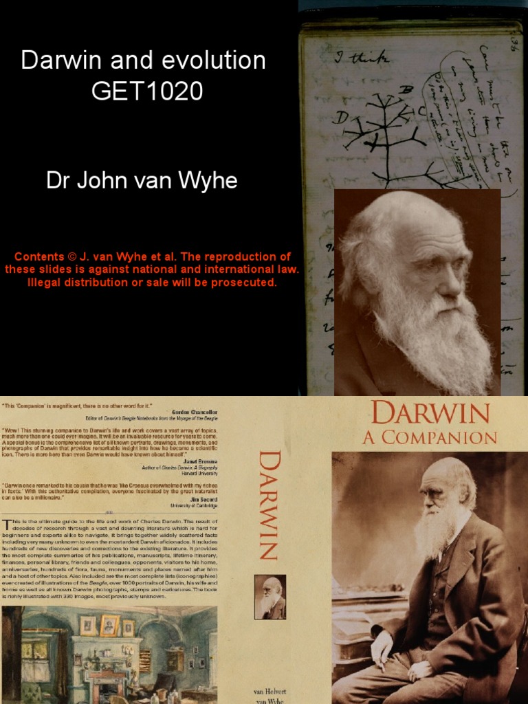 03 Darwin and Evolution GET1020, Copyright DR John Van Wyhe | PDF ...