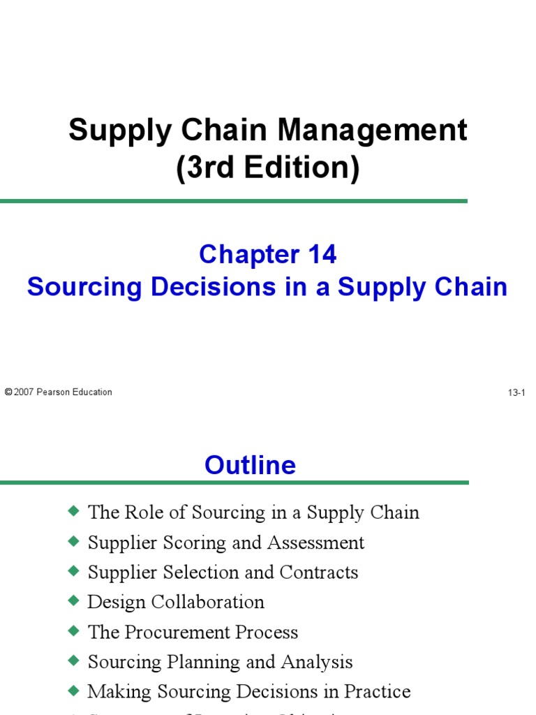 Chopra3 PPT ch14 | PDF | Procurement | Supply Chain