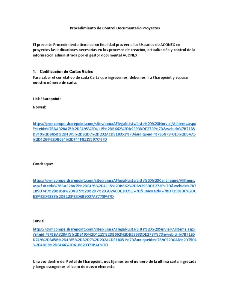 Instructivo de Control Documentario Cartas - VIALES | PDF | Informática | Software