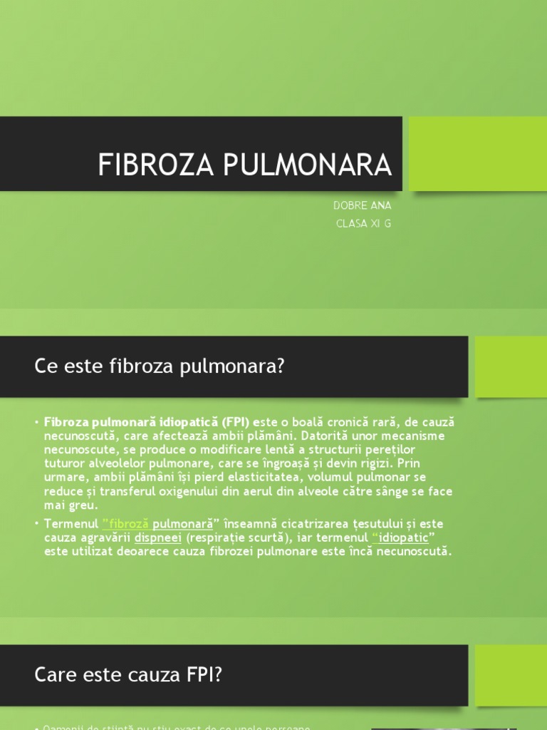 Fibroza Pulmonara | PDF