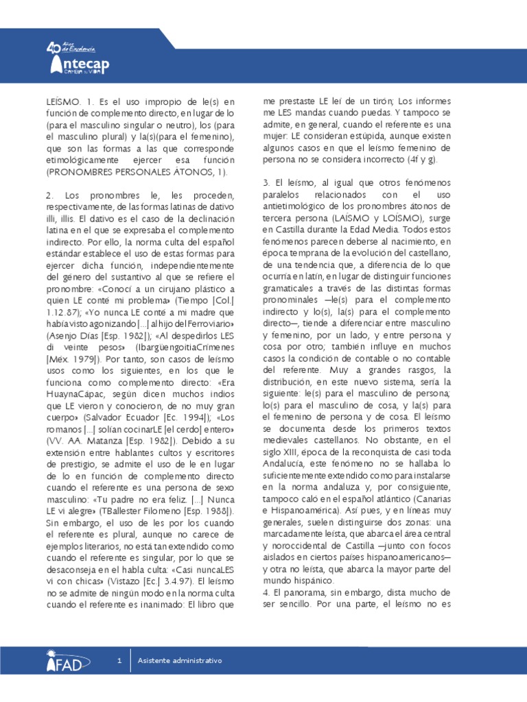 Leismo | PDF | Ciencia cognitiva | Morfología