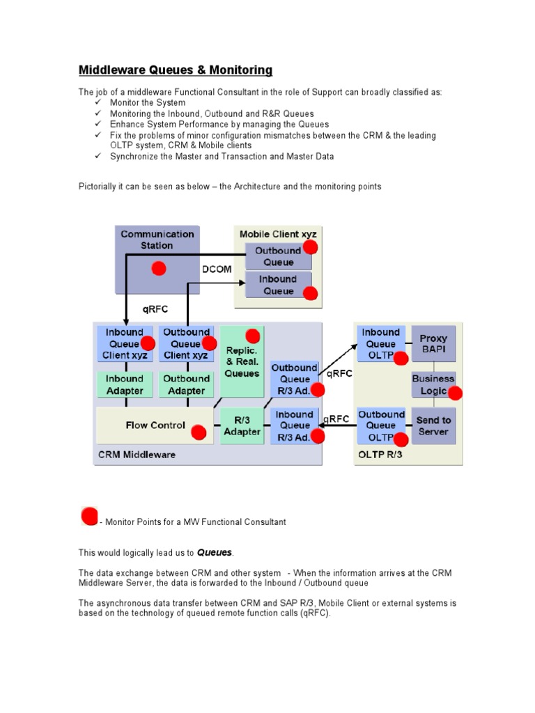 SAP Middleware Queue Monitoring Guide | PDF | Customer Relationship ...