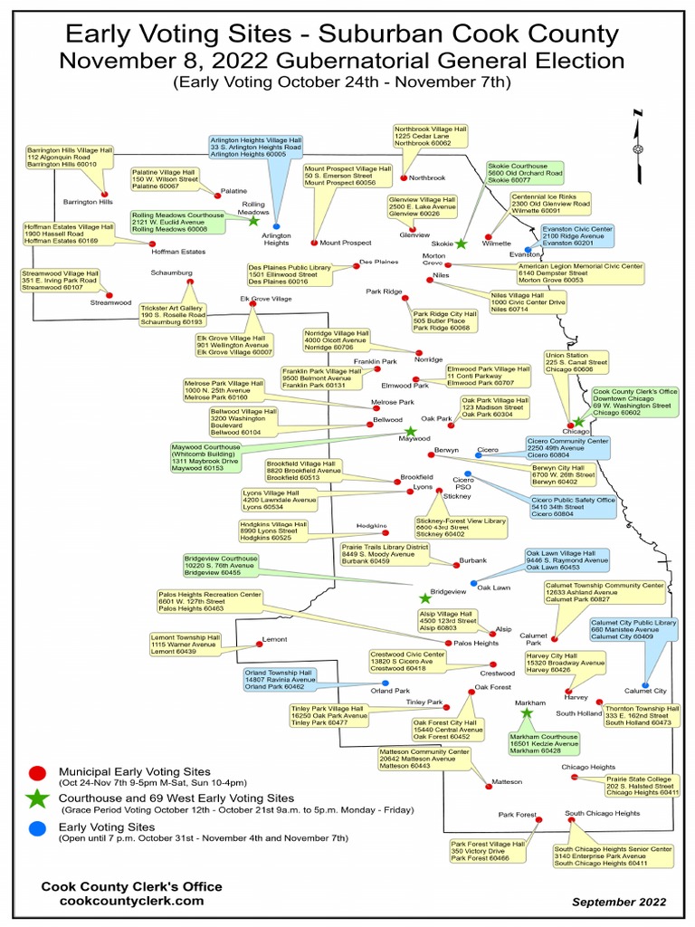Cook County Early Voting Sites | PDF
