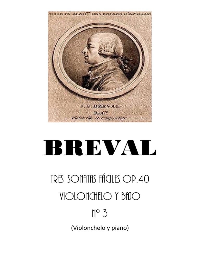 IMSLP566553-PMLP912538-Sonate III Breval-Violonchelo Piano | PDF ...