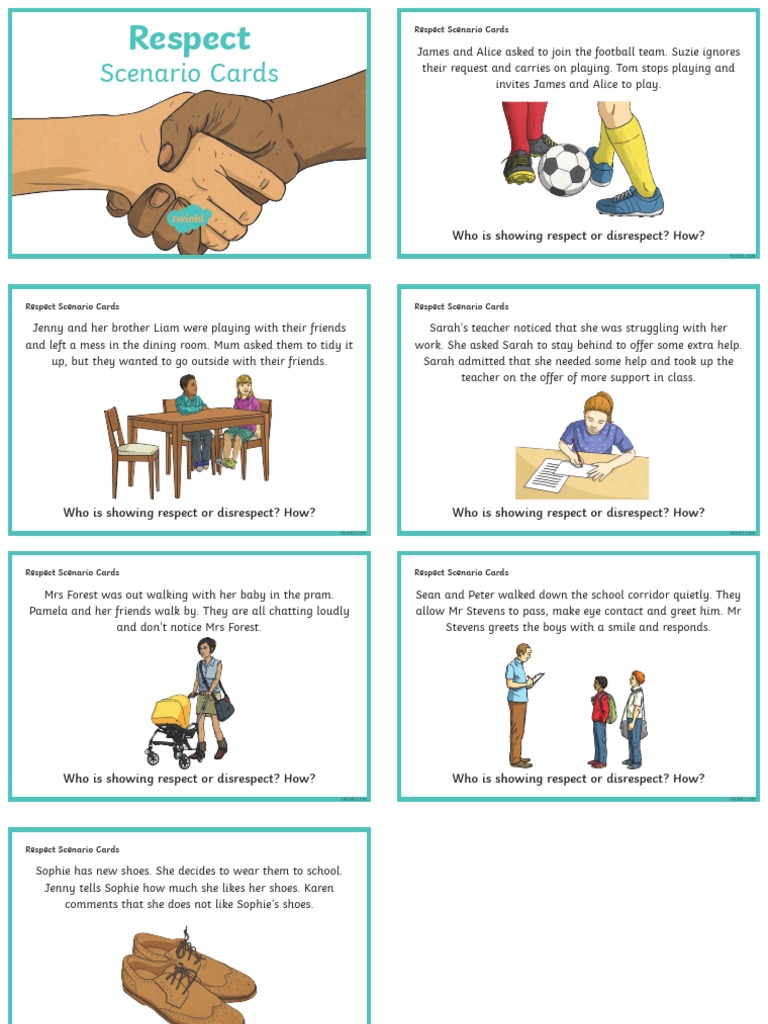 Respect Scenario Cards | PDF