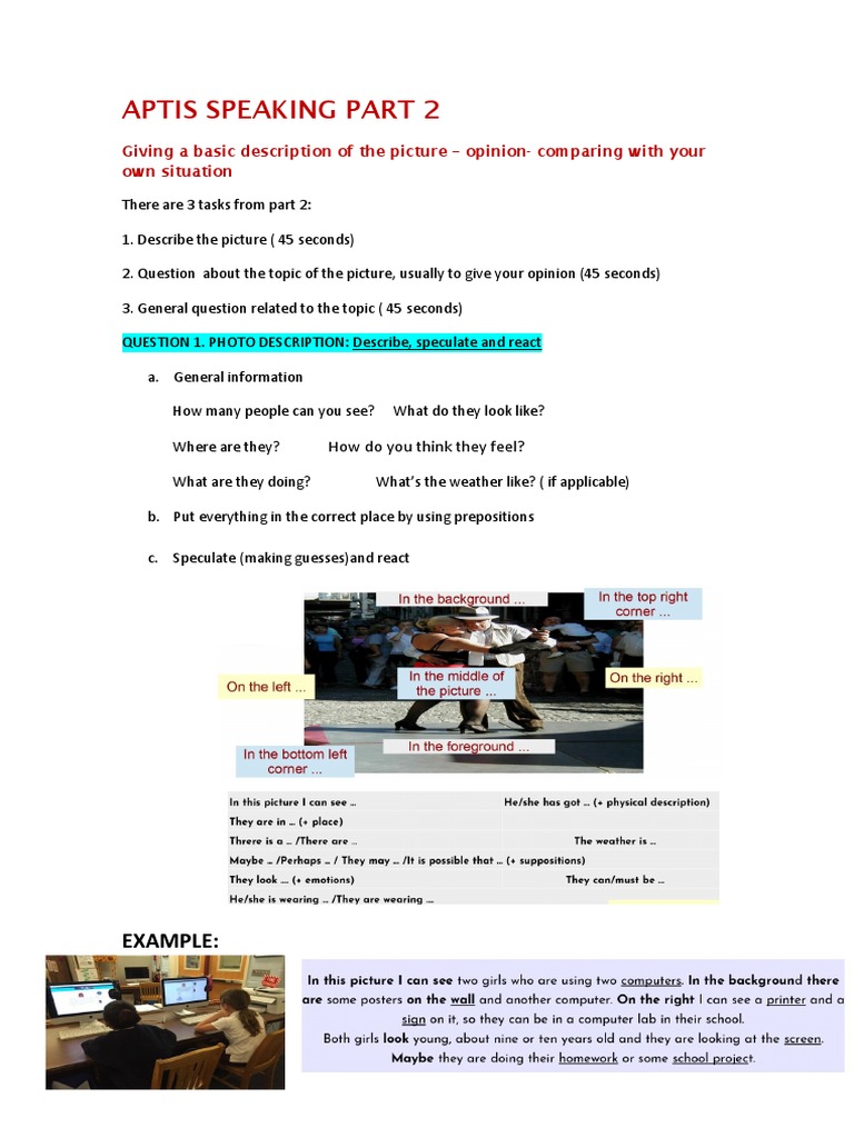 SPEAKING PART 2 Sample Questions | Download Free PDF | Verb ...