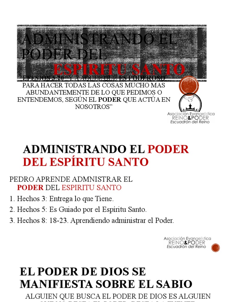 Administrando El Poder Del Espiritu Santo | PDF