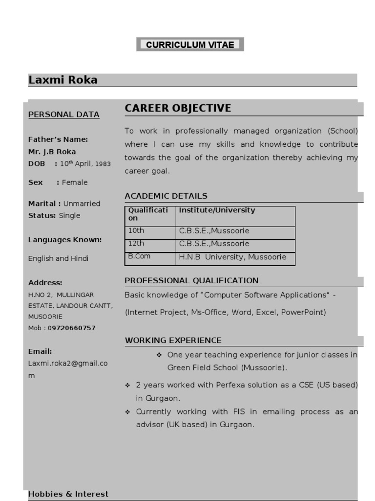 Resume Laxmi | PDF