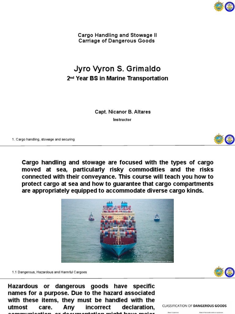 Jyro Vyron S. Grimaldo, SEAM 214, 2nd Year BSMT | PDF | Pump | Dangerous Goods