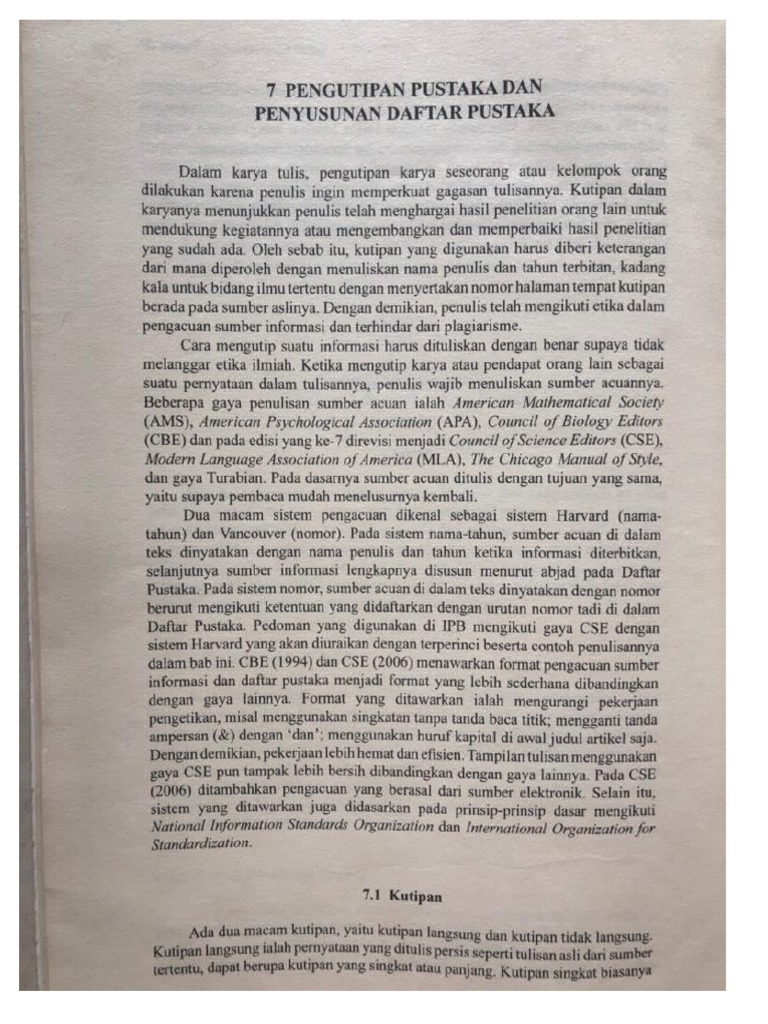 Kutipan Dan Daftar Pustaka | PDF