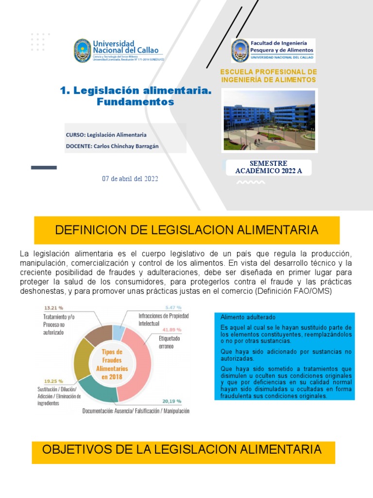 Legislacion Alimentaria Fundamentos | PDF | Alimentos | Perú