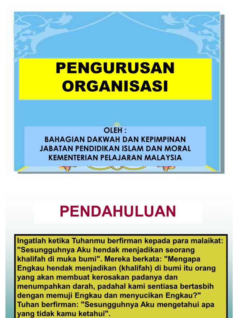 Pengurusan Organisasi | PDF