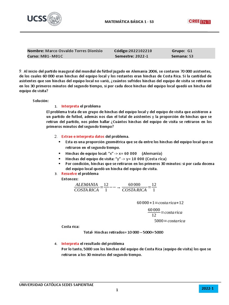 Ejercicio de MB1 Marco - Torres | PDF