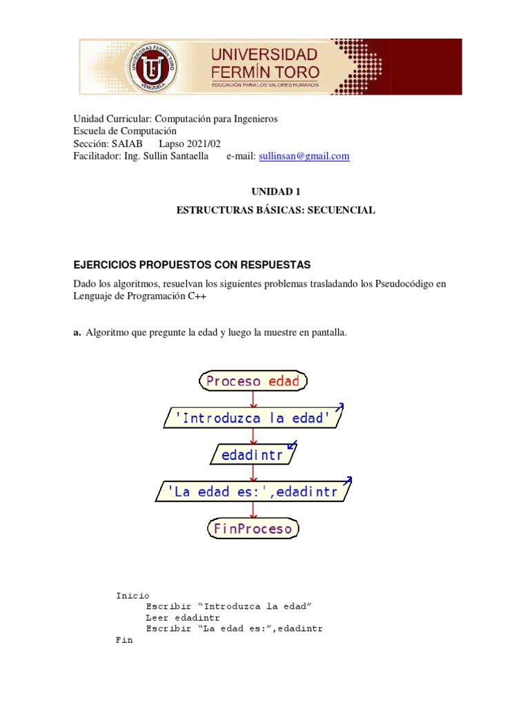 EJERCICIOS PROPUESTOS Estructura Secuencial | PDF | Algoritmos | Ciencias de la Computación