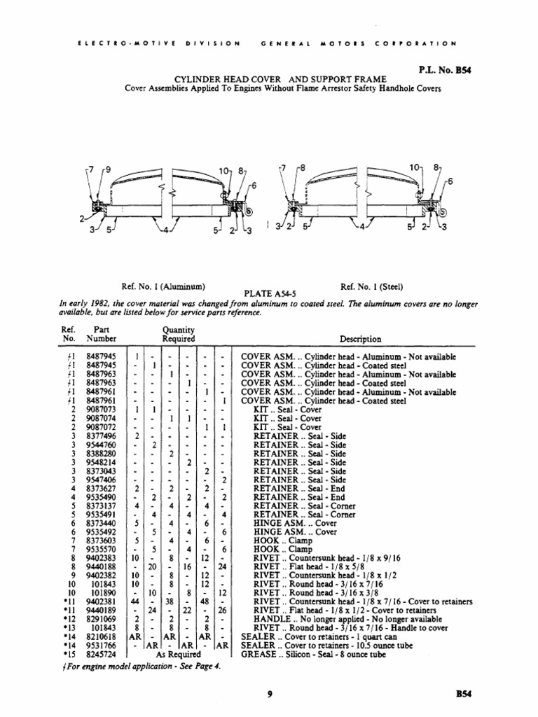 GM Cylinder Head Cover Parts List | PDF | Pipe (Fluid Conveyance ...