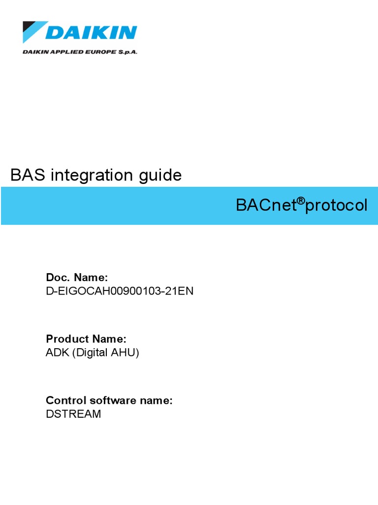Operating Manual BACNET D-EIGOCAH00900103-21 | PDF | Ip Address ...