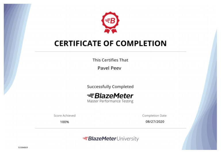 Performance Testing Certificate | PDF