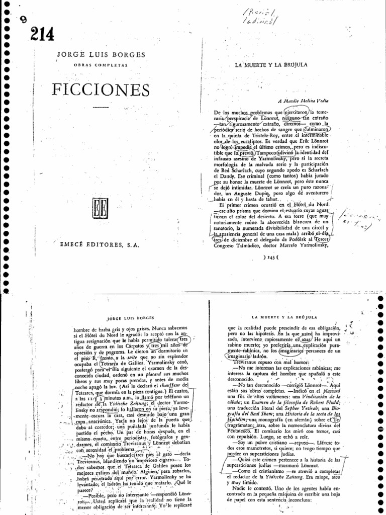 Borges Jorge La Muerte y La Brujula 1951 | PDF