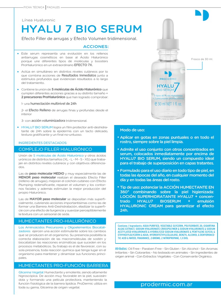 FT - Hyalu 7 Bio Serum | PDF | Química