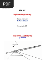 Lec 03 Highway Engineering - Horizontal Alignment | PDF | Geometry | Space