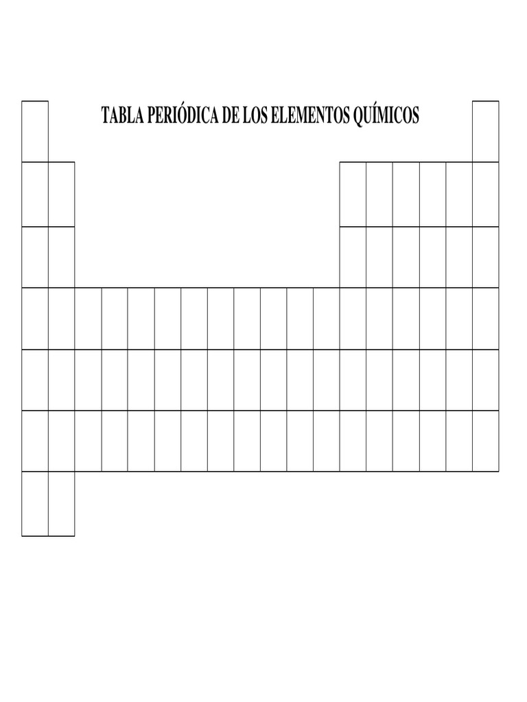 Tabla Periódica De Elementos Imprimible En Blanco La Tabla