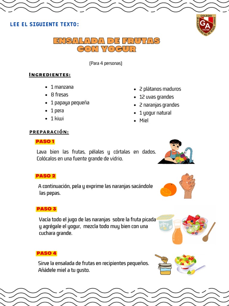Ensalada De Frutas Con Yogurt Pdf