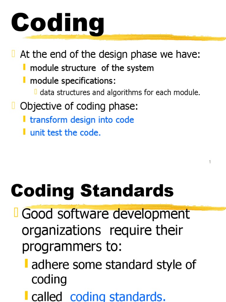 Lecture 19 Code Standards and Review | PDF | Computer Programming ...