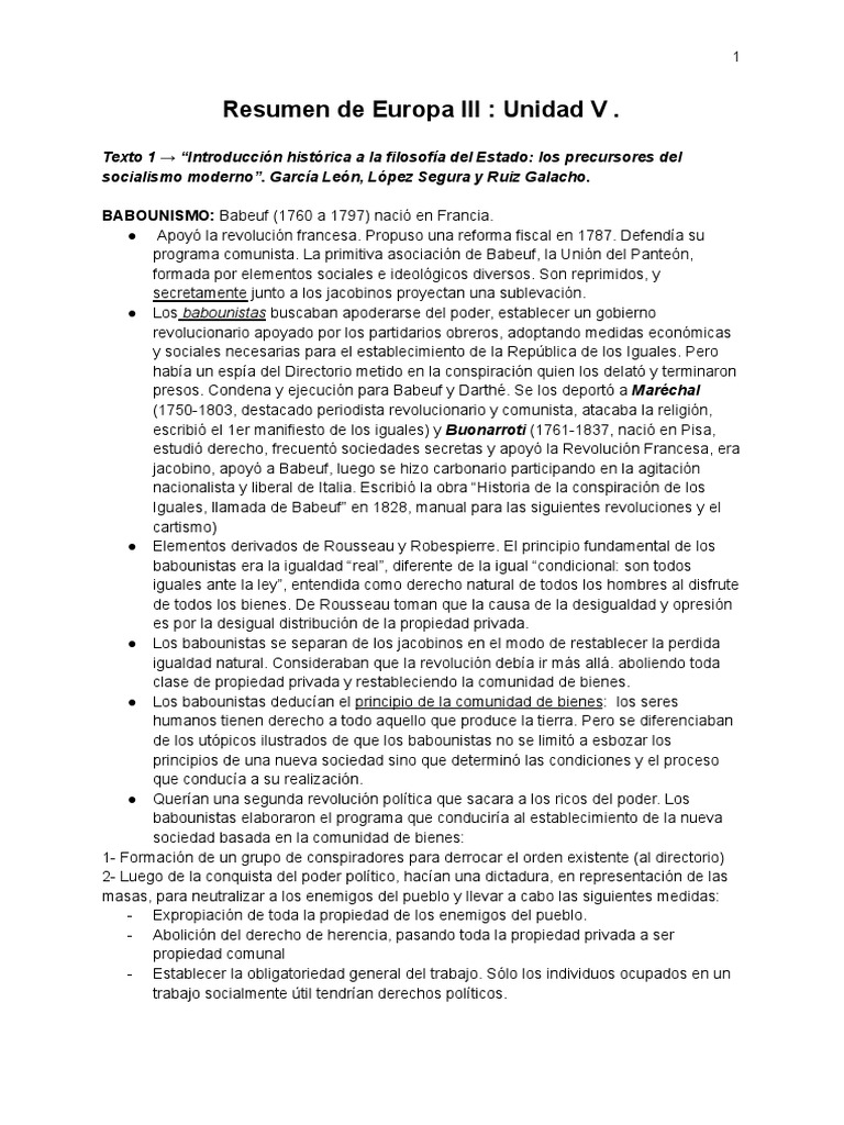 FFFFFF Resumen de Europa III | PDF | Comunismo | Karl Marx