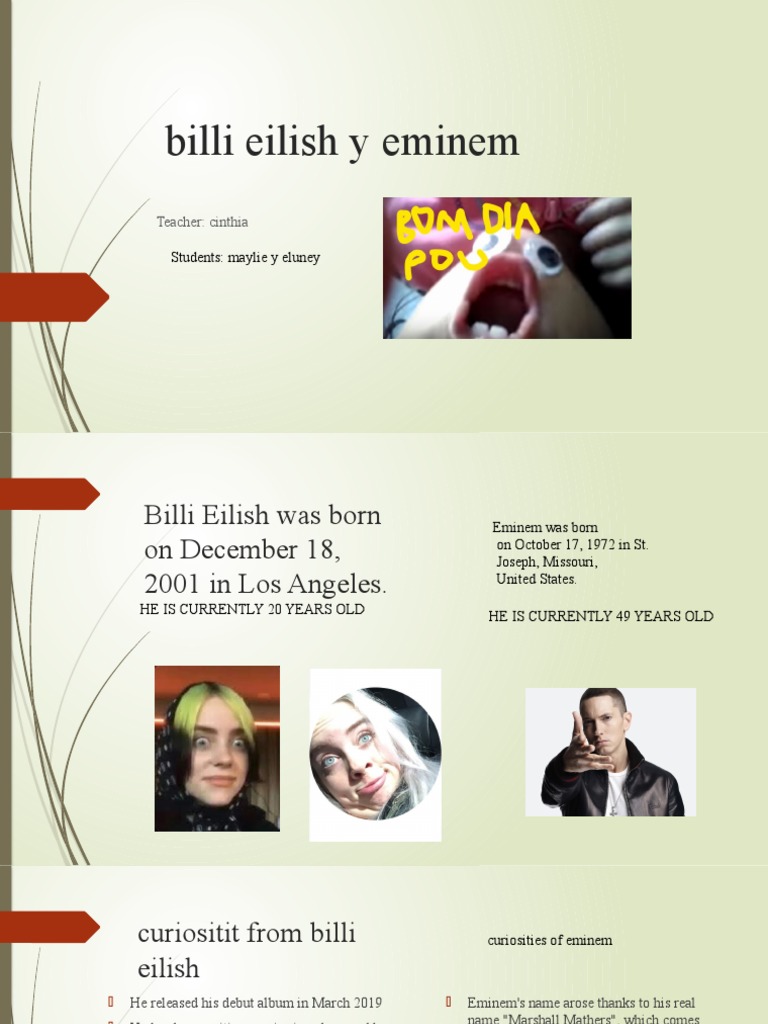 Billi Eilish y Eminem | PDF | Language Arts & Discipline | Art