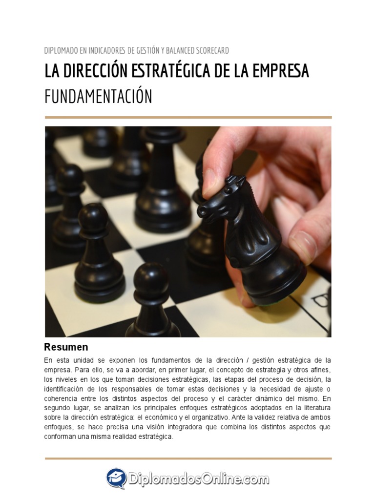 Guía de Píldora 1 - La Dirección Estratégica de La Empresa. Introducción | PDF | Gestión ...