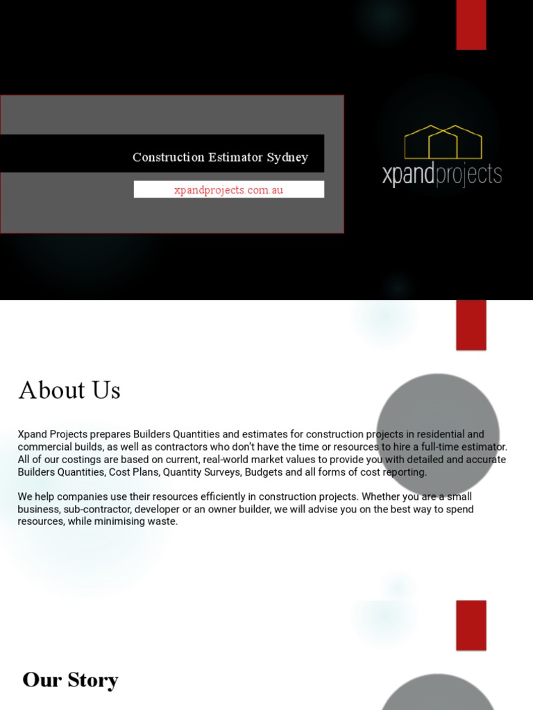 Construction Estimator Sydney Xpandprojects Com Au Pdf