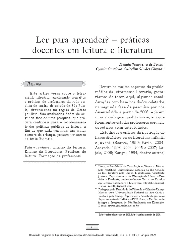 Ler para Aprender | PDF | Livros | Escolas