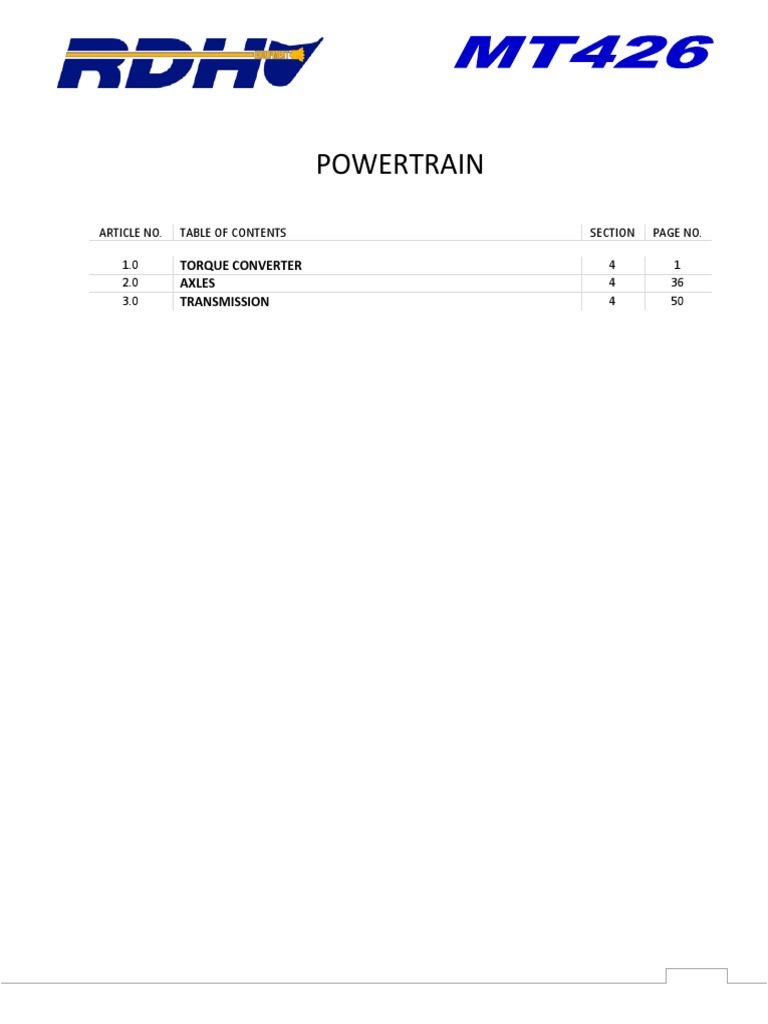 Section 4 - Powertrain | PDF | Axle | Clutch