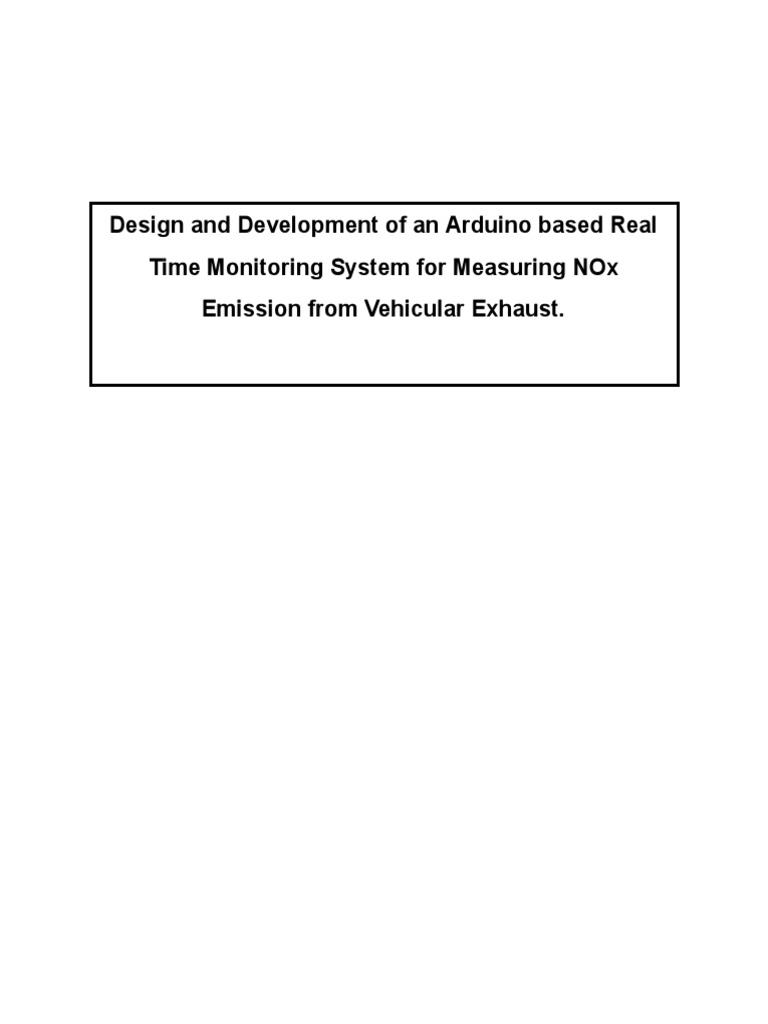 NOx Monitoring Device | PDF | Arduino | Exhaust Gas