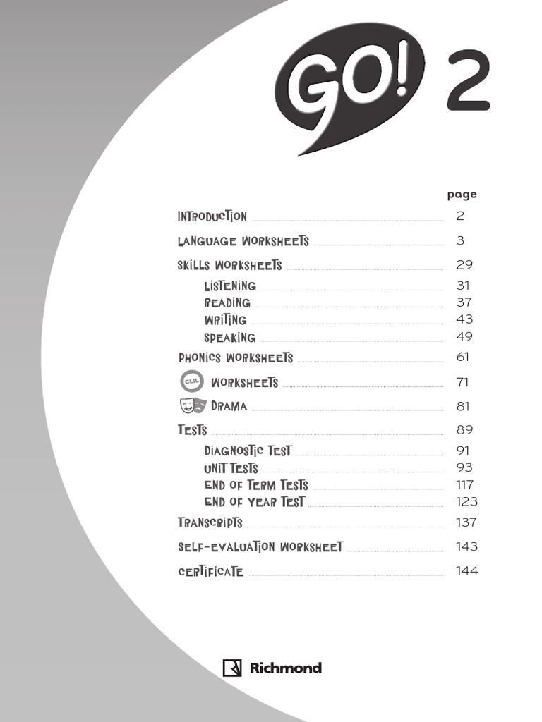 2PRI GO! Teacher's Resource Book | PDF | Learning | Reading (Process)