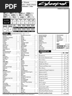 Cyberpunk 2020 Character Sheet v3 | PDF | Leisure | Sports