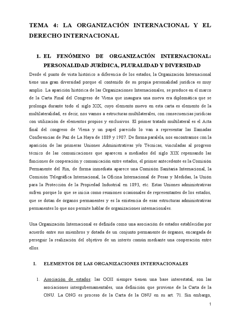 Tema 4 Dip | PDF | Naciones Unidas | Relaciones internacionales