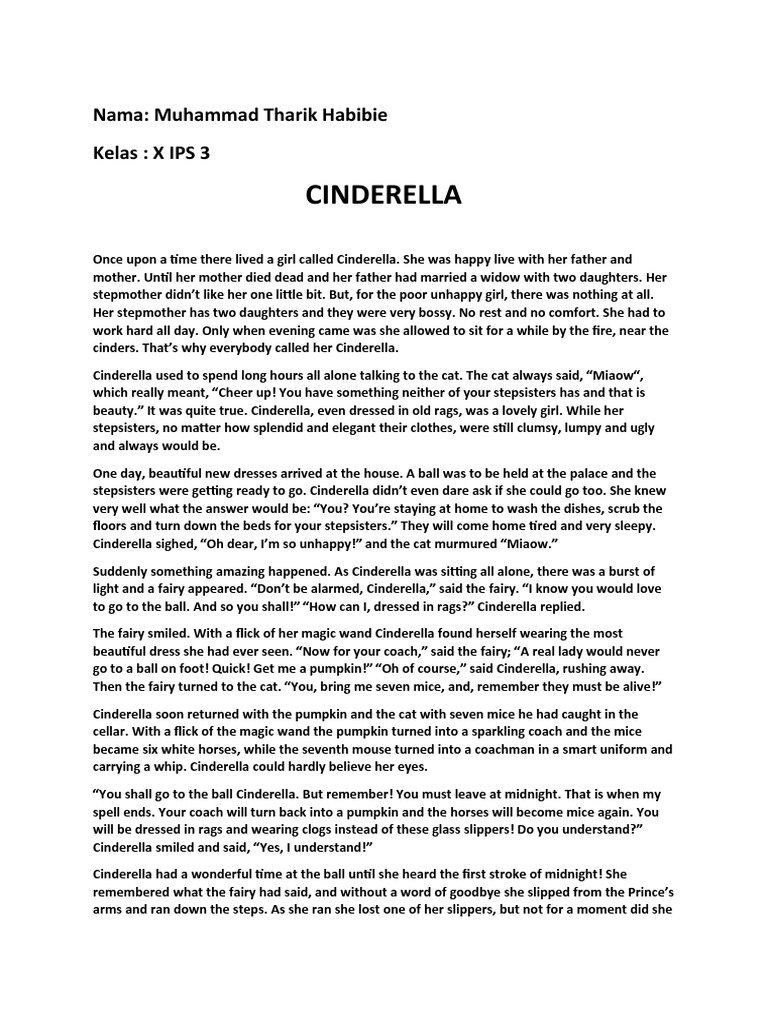 Dongeng Cinderella Revisi | PDF | Cinderella