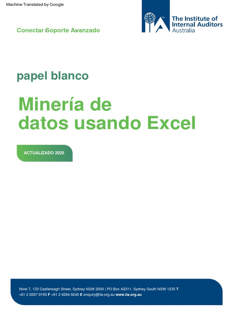 Iia Whitepaper Data Mining Using ExcelESP | PDF | Procesamiento de datos | Auditoría