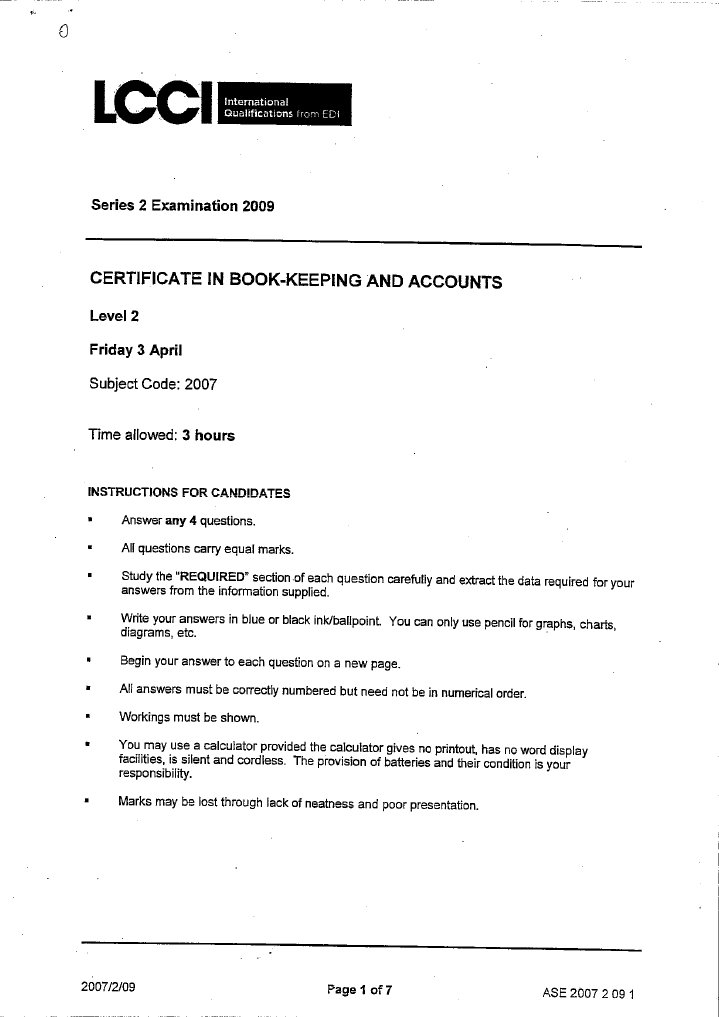 LCCI 2nd Level | PDF