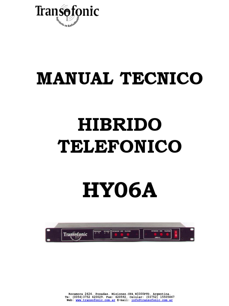 Sistema Hibrido Telefonico | PDF | Teléfono | Teléfonos móviles
