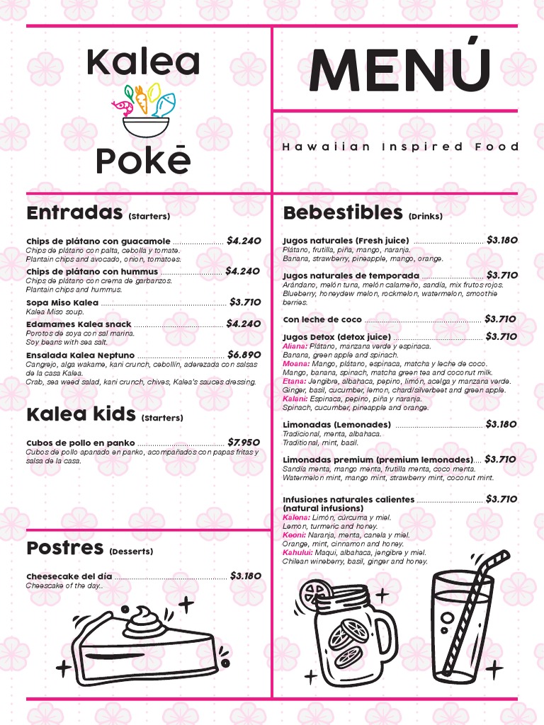 Carta Kalea Poke Delivery | PDF | Agricultura | Cultivos