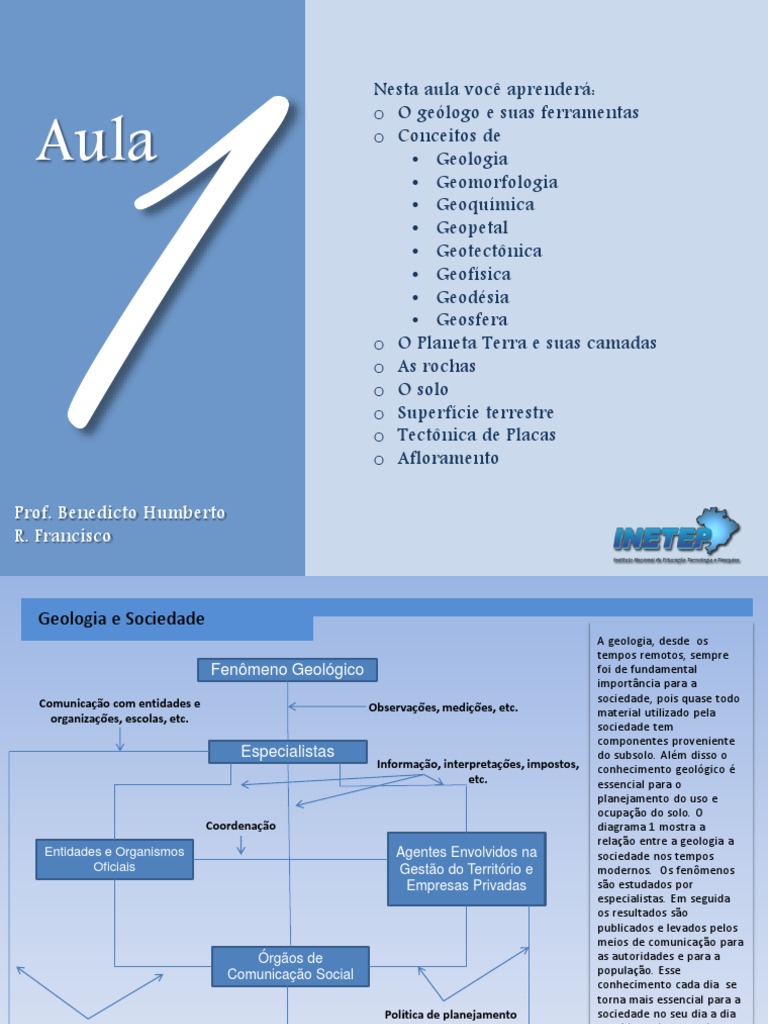 Aula 1 | Download grátis PDF | Terra | Geologia
